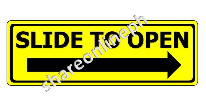 Laminated Signages | Slide to Open | Signage | Sign Boards | Slide Door ...