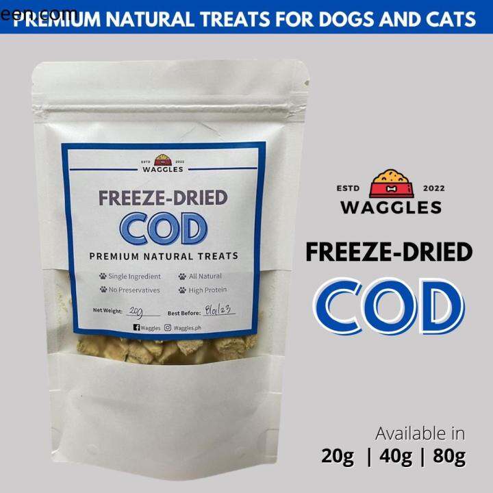 【READY STOCK】 Waggles Freeze Dried Cod Fish Food Topper Appetite ...