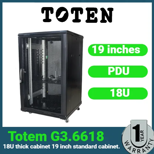 Server Cabinet 18U TOTEM TOTEN G3.6618 Standard Cabinet 19 inches | 18U ...