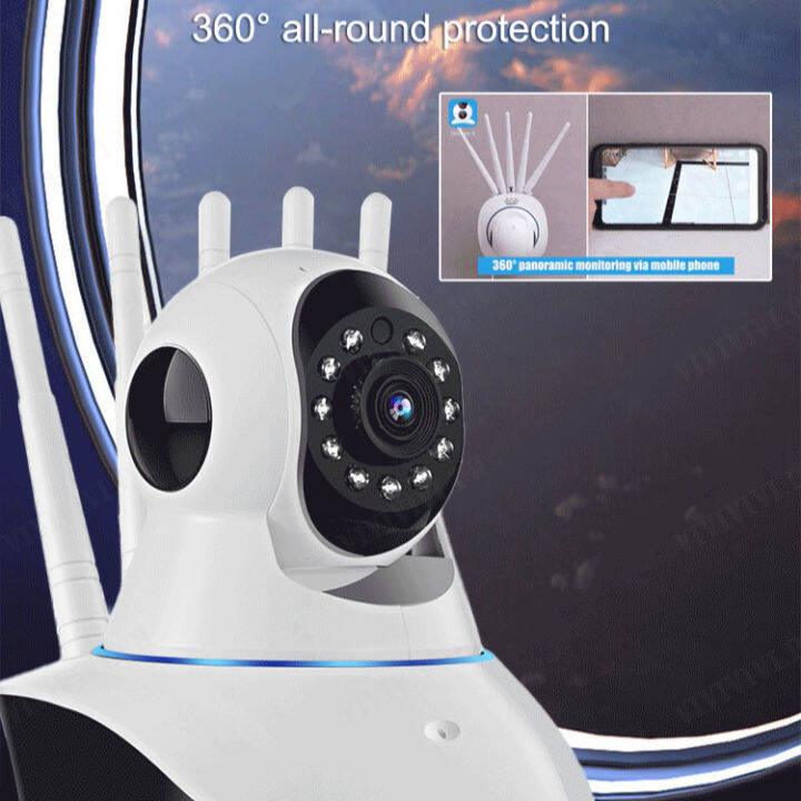 vivivivi WiFiEnabled Surveillance Camera with 360Degree Rotation and ...