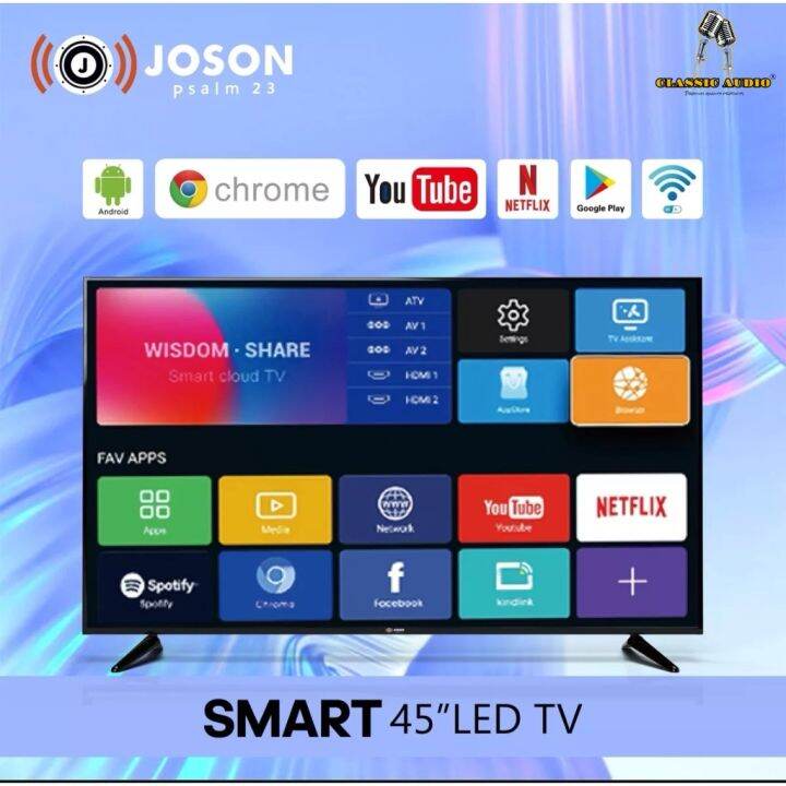 Joson Smart tv 45 inches android tv 45 inch smart led tv flat screen ...