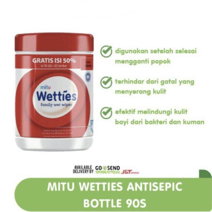 Tissue Basah Mitu Botol wetties 90s MERAH | Lazada Indonesia
