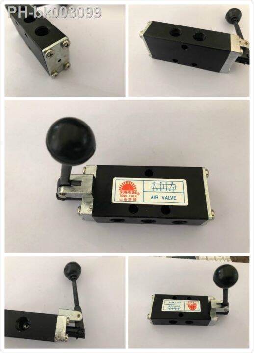 ☁ Pneumatic Manual Valve Two-position Five-way Push Valve SH402 SH403A ...
