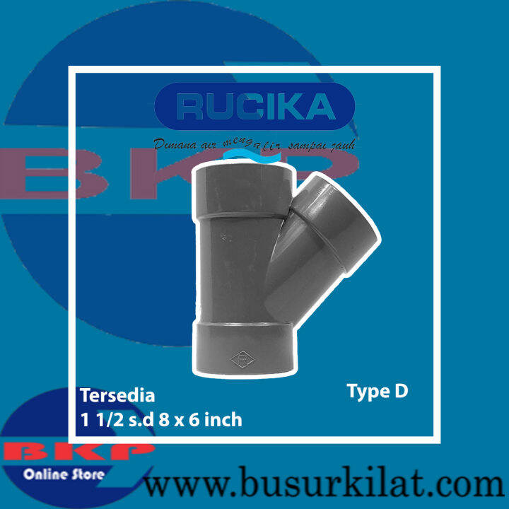 Y 45 Derajat 4 Inch PVC Rucika D / Y Branch PVC Rucika D | Lazada Indonesia