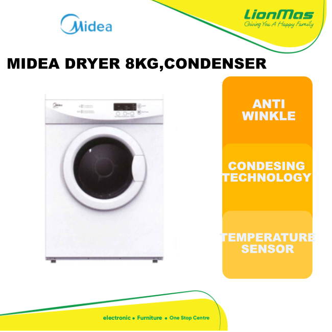 MIDEA DRYER 8KG,CONDENSER | Lazada