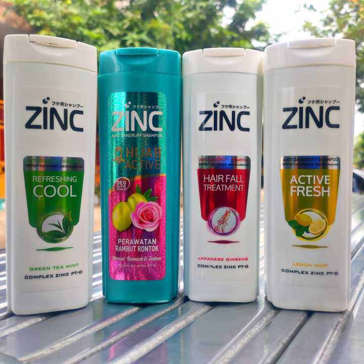 ZINC SHAMPOO Refreshing Cool 170ml-kemasan botol murah all varian ...