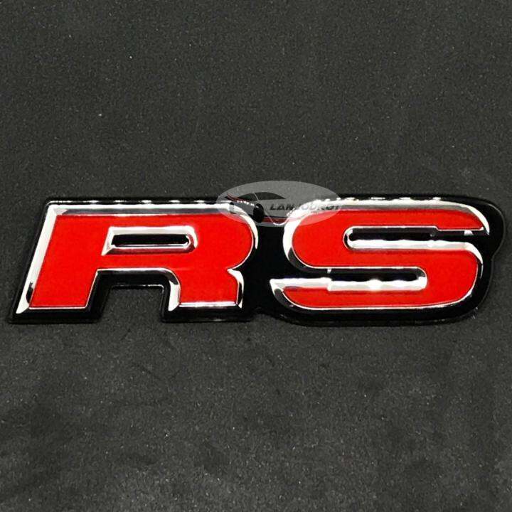 ป้ายโลโก้ Emblem Genuine Parts Logo RS Racing อาร์เอส ติดหน้ารถ ท้ายรถ ...