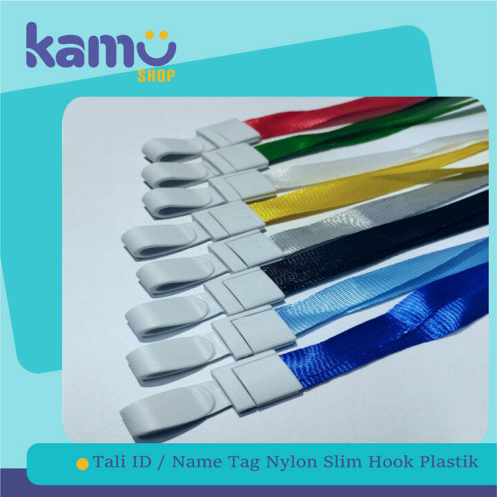 Tali Id Card Nylon Slim Hook Plastik / Tali Name Tag Nylon Slim Hook ...