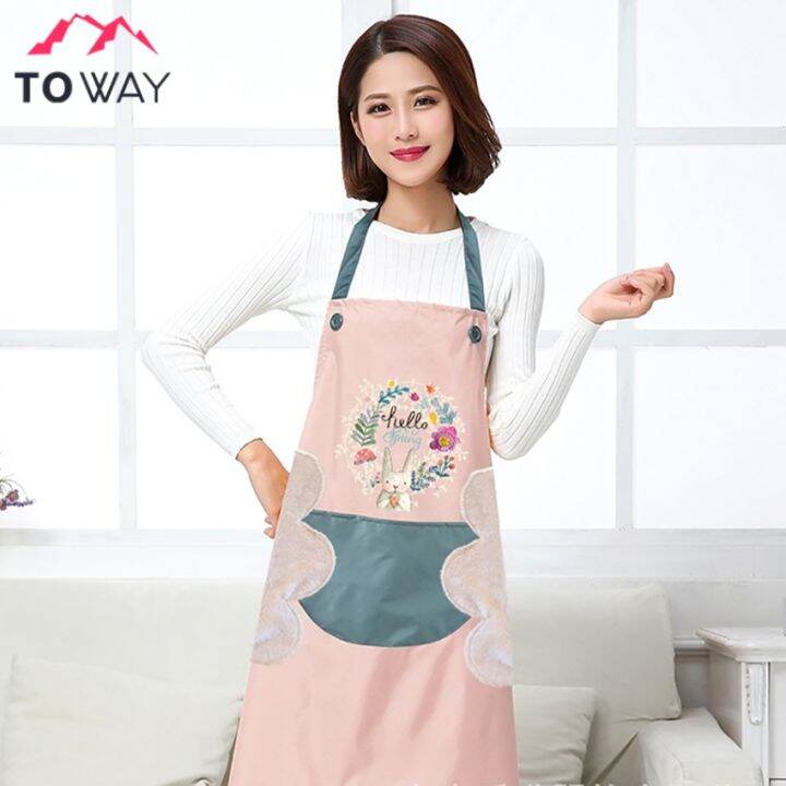 TOWAY-ผ้ากันเปื้อนแฟชั่นสไตล์ญี่ปุ่น น่ารัก กันน้ำและกันน้ำมัน ชุดกัน ...