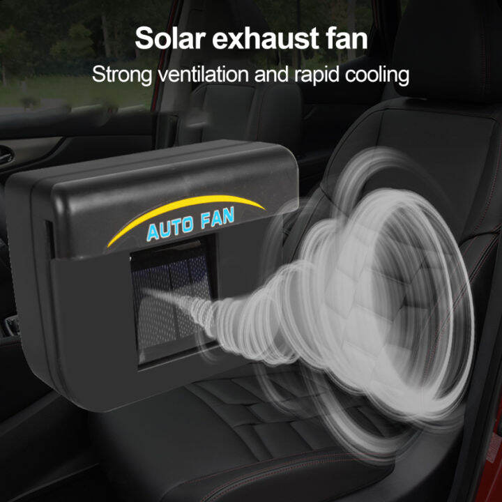 Solar Sun Power Car Window Auto Air Vent Cool Fan Cooler Energy Saving ...