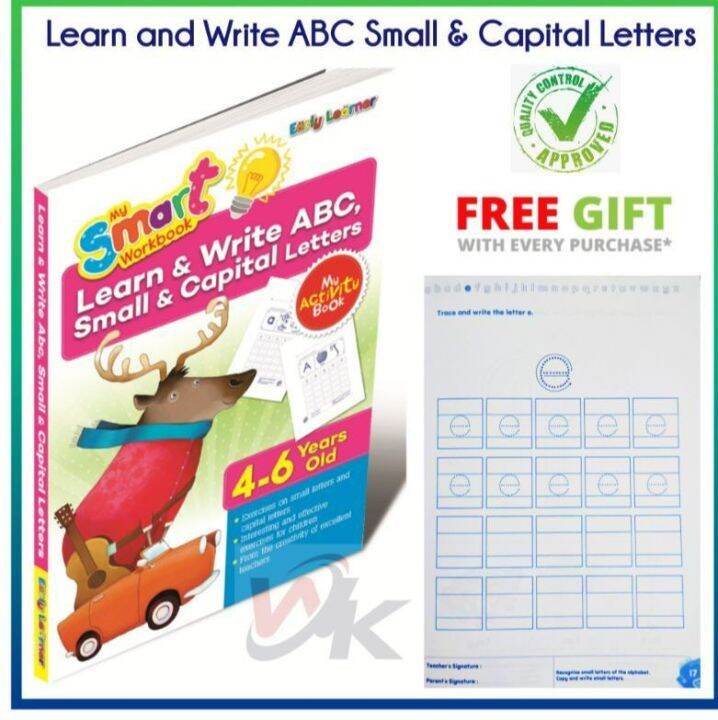 My Smart Work Book Learn and Write ABC Small & Capital Letters - Buku ...