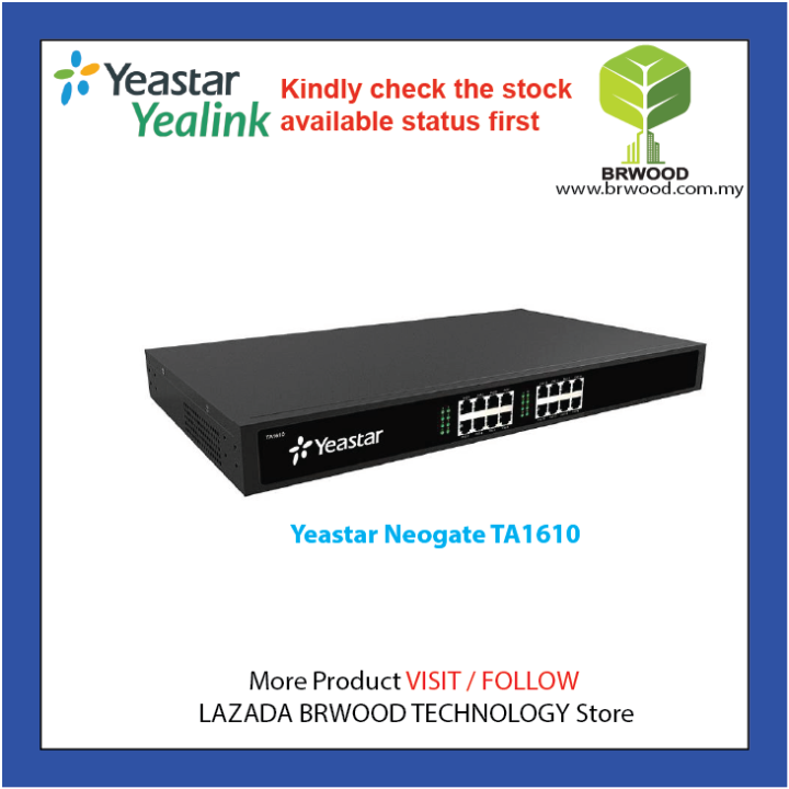 YEASTAR TA1610: NEOGATE VOIP GATEWAY WITH 16 FXO PORT | Lazada