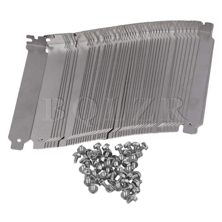 ชุดต่อที่เปลี่ยนฝาครอบ PCI Blanking Slot 121X19Mm สีเงิน50ชิ้น | Lazada ...