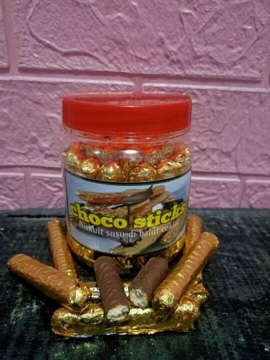 Coklat stik biskuit kemasan toples 500 ml,choco stik | Lazada Indonesia