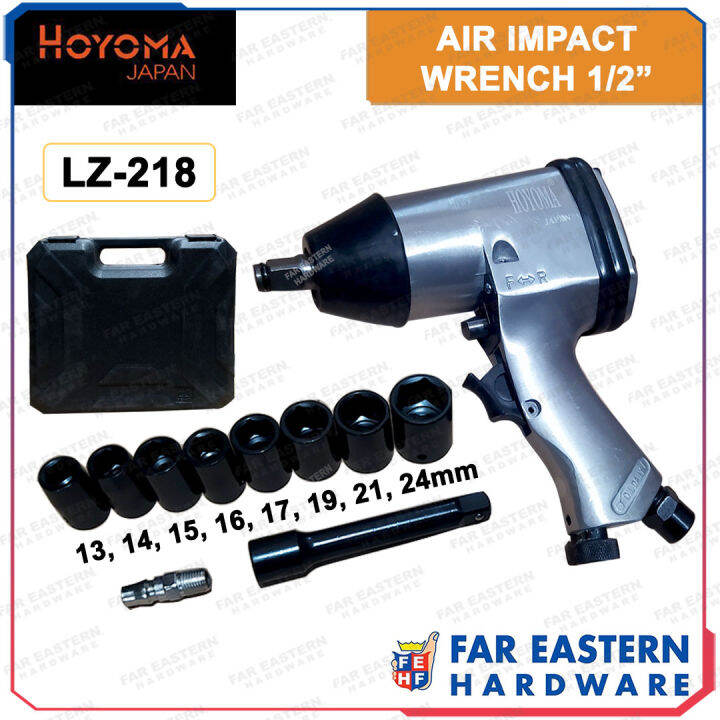 HOYOMA Air Pneumatic Impact Wrench Set 1/2 Drive LZ-218 HYVAR | Lazada PH