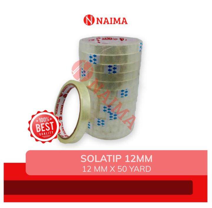 [12 PCS] ISOLASI SOLATIP BENING 1/2 Inch x 50 YARD | Lazada Indonesia