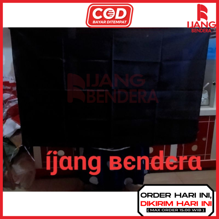BENDERA HITAM POLOS 85X55 CM | Lazada Indonesia