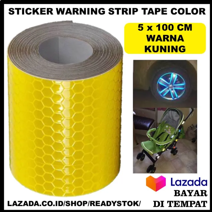 Nano Car Reflective Sticker Warning Strip Tape Color 5x100cm / Stiker ...