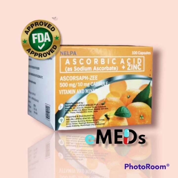 Ascorsaph Zee Vitamin C Ascorbic Acid As Sodium Ascorbate With Zinc