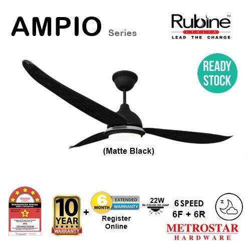 Rubine Ceiling Ampio Fan With LED Light | Lazada