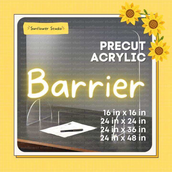 Acrylic Glass Sheet Table Barrier Shield Protection Shield Sneeze Guard ...