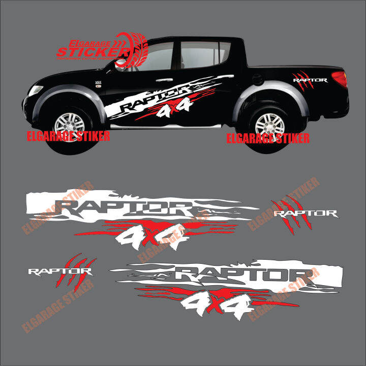 Stiker mobil 4x4 triton strada cutting stiker tuisan raptor stiker ...