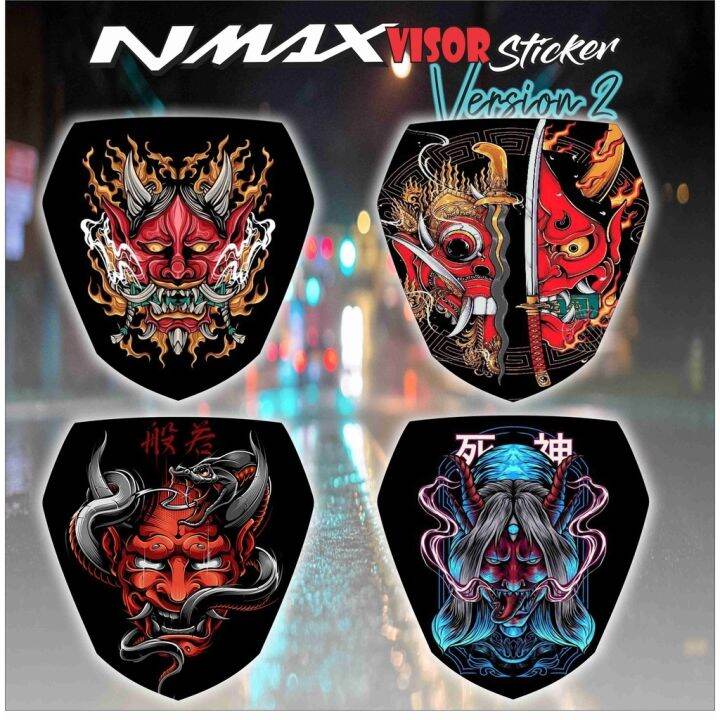 NMAX VISOR STICKER V2 motor shock cover led | Lazada PH