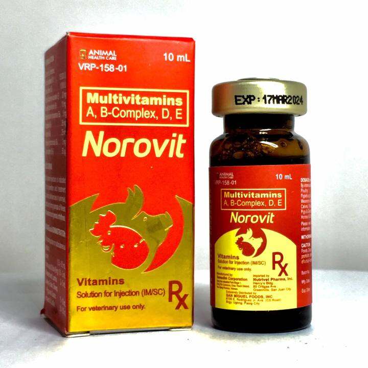 [SOUTH VET] Norovit 10ML Multivitamins A and B- Complex for Gamefowl ...