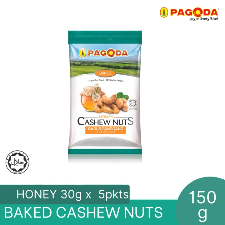 Pagoda Baked Cashew Nuts - Honey/Crunchy Snack/Gajus Panggang (150g ...
