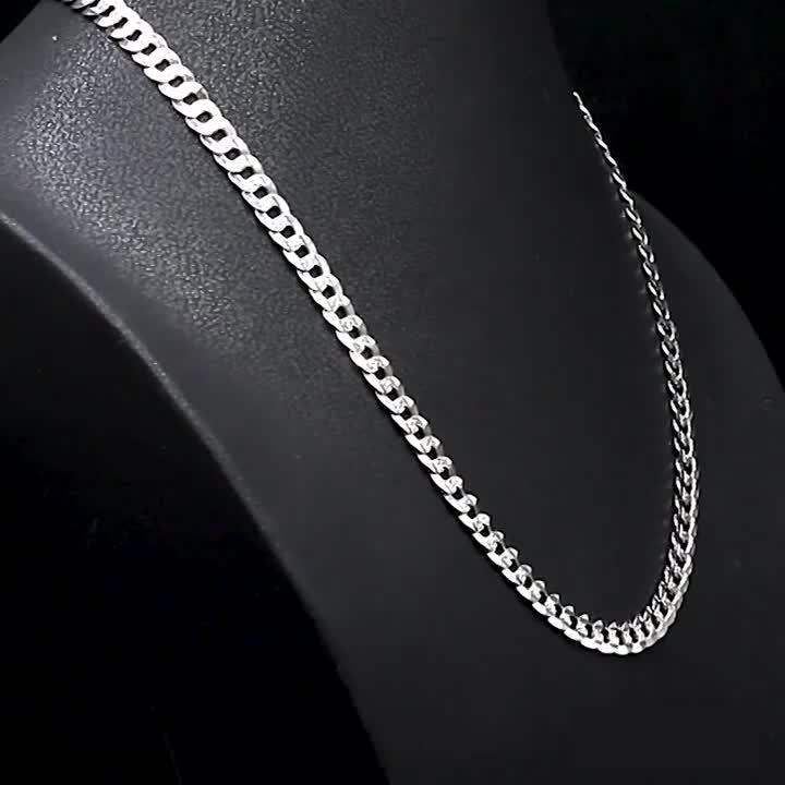 Daifuni 2022 100 จริง S925เงินสเตอร์ลิงผู้ชายสร้อยคอโซ่8มิลลิเมตรสไตล์ฮิปฮอปแฟชั่นวิจิตรคิวบาขอบ ...