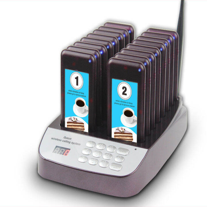 【Local Warehouse】16 Channels Restaurant Pager Waiter Calling System ...