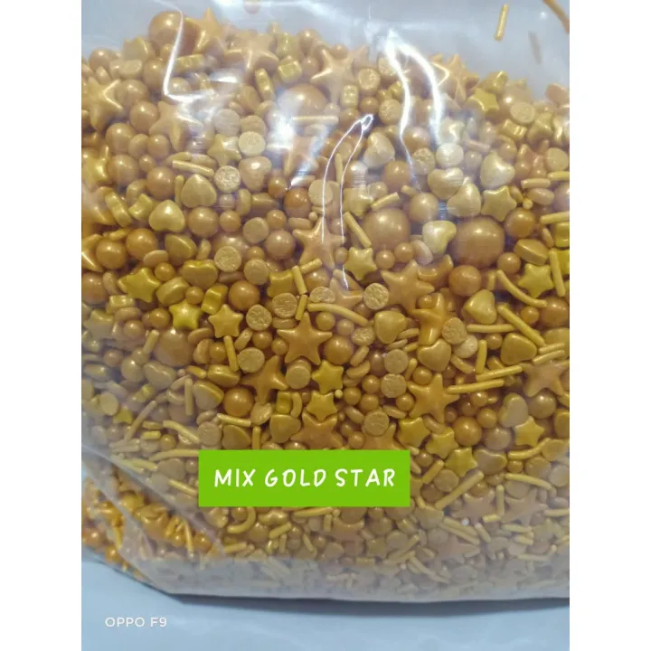 1 KG MIX GOLD STAR SHAPE TOPPER | Lazada PH