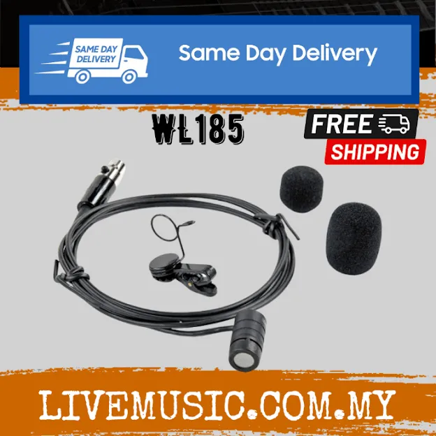 Shure WL185 Lavalier Microphone for Shure Wireless ( WL-185 / WL 185 ...