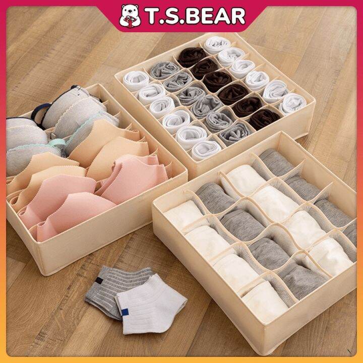 Closet Organizer Underwear Bra Panties Socks Storage Box Lingerie ...
