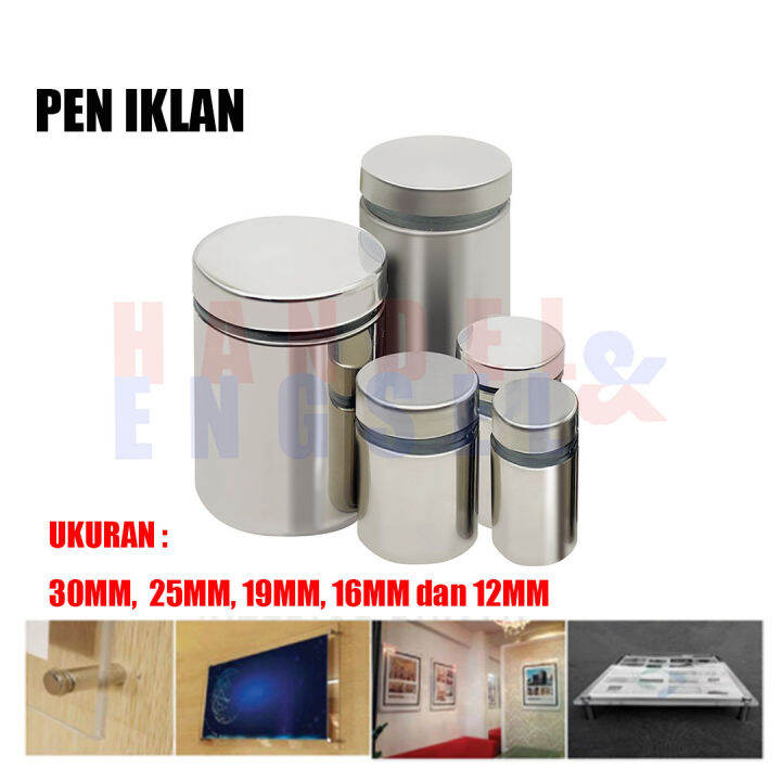 Pen Iklan Sign Board Baut Acrylic 19 mm - Acrylic Glass Board Sign ...