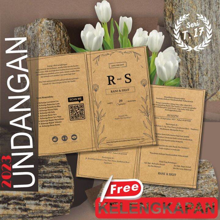 Undangan Pernikahan 2023 | Undangan COKLAT | Undangan Unik, 100pcs ...