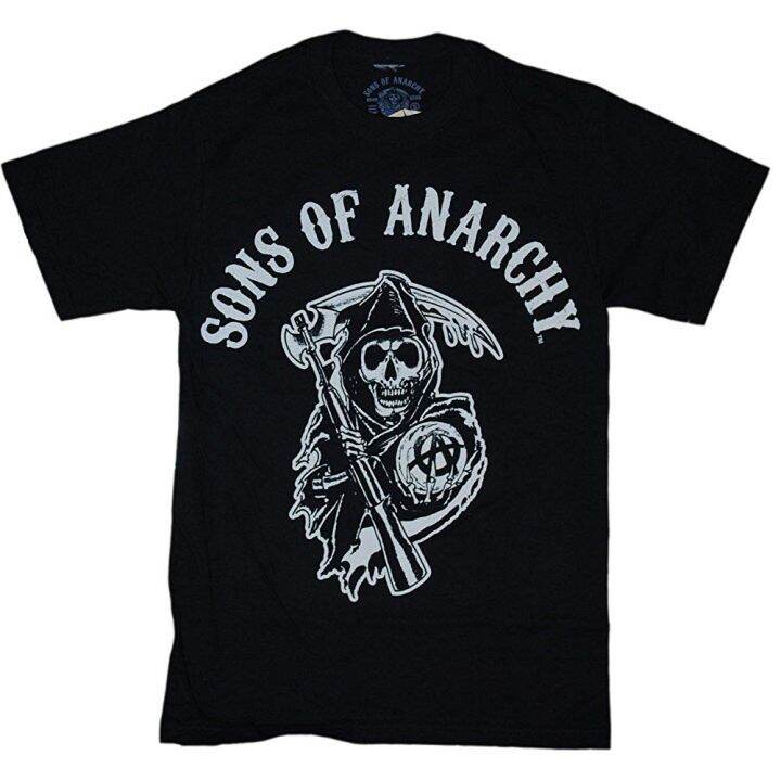 เสื้อยืดผ้าฝ้ายพิมพ์ลายโลโก้ Sons Of Anarchy Soa Reaper แฟชั่นผู้ชาย ...