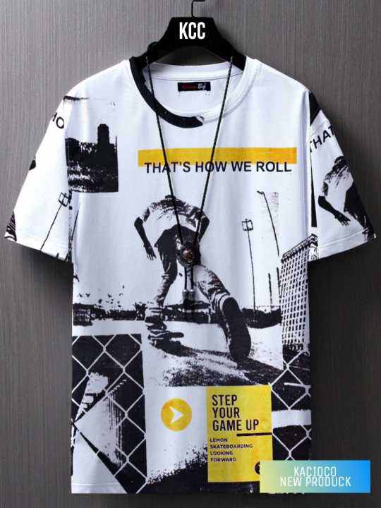 KACIOCO BAJU KAOS PUTIH PRINTING DISTRO PRIA DEWASA KEREN KECE TERBARU ...