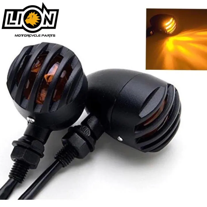 Ready Stock】 LION Motorcycle Bullet Signal Light 12V 1pair Alloy ...