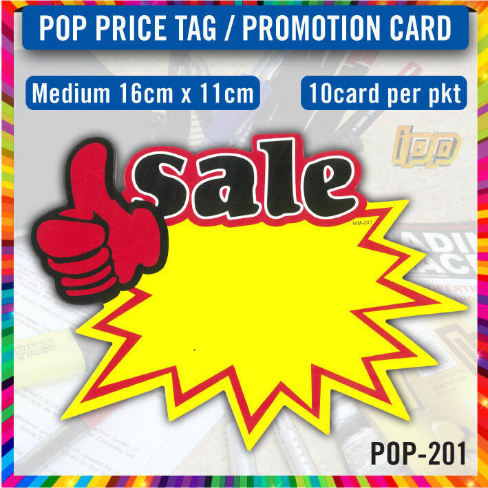 POP Price Tag Promotion Cards / Thumbs Up Pop Price Tags / Jualan Tag ...