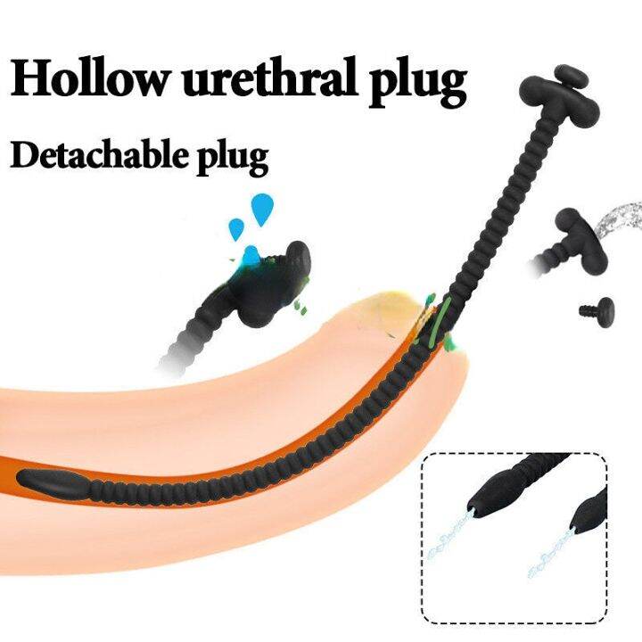 【YD】 silica gel Hollow Urethra Sound Dilator Plugs Sounding Insertion ...
