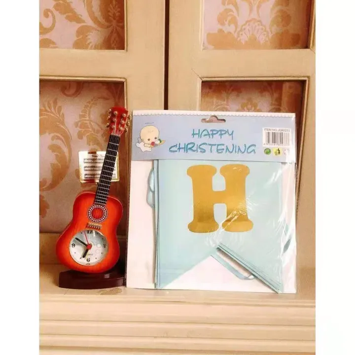 happy christening gold color letters banner set | Lazada PH
