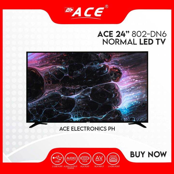 Ace 24 Super Slim Full HD LED TV Black LED-802 | Lazada PH