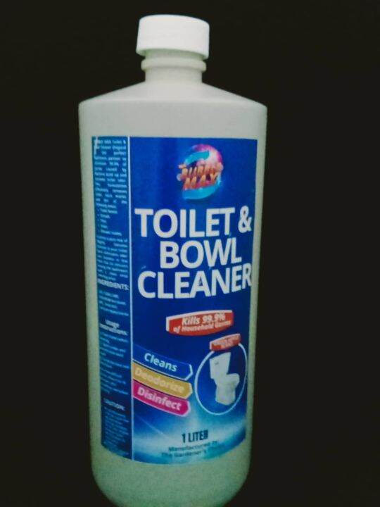 BUBBLE MAX- TOILET & BOWL CLEANER -1 LITER - GREEN APPLE SCENT - CLEANS ...
