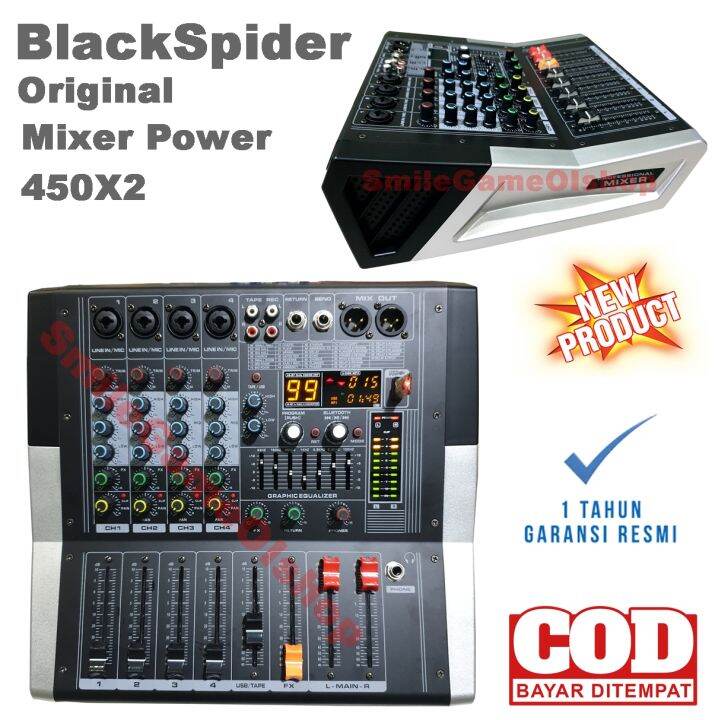 Power Mixer Blackspider ED-4 4channel Bluetooth | Lazada Indonesia