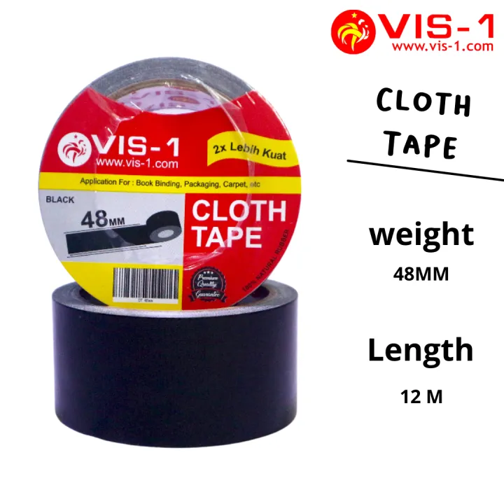 Vis-1 Lakban Kain 48mm x 90 Yrd / Isolasi Kain Serba Guna Vis-1 / Isolasi Jilid Buku | Lazada ...