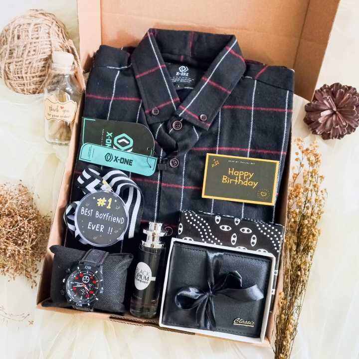 Hampers Kado Cowok Kemeja Flanel / Kado Ulang Tahun cowok kece ...