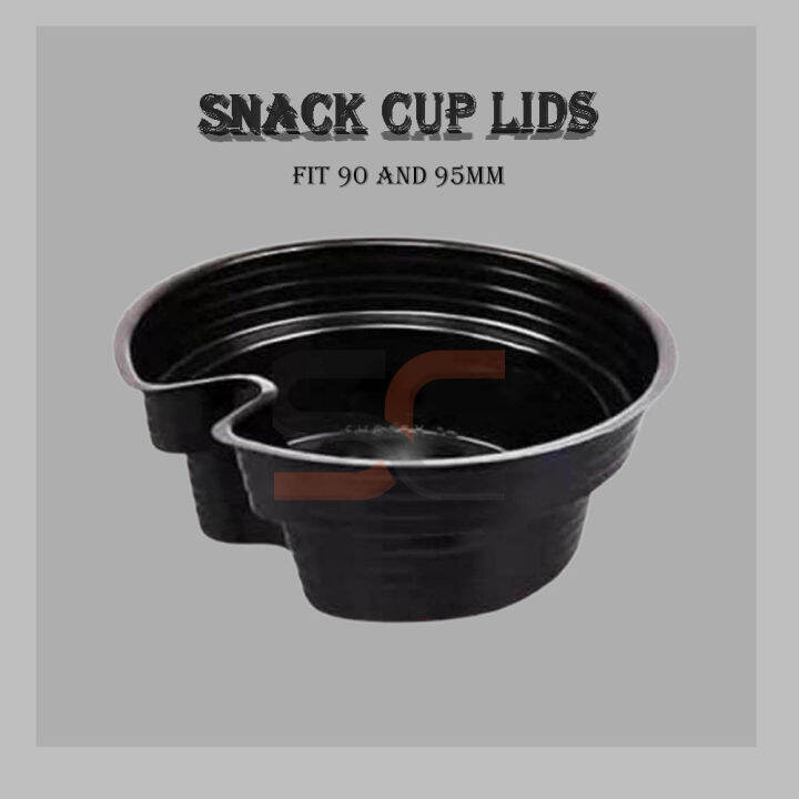SC 50PCS Circle Snack Cup lids 90 and 95mm for french fries, chicken ...