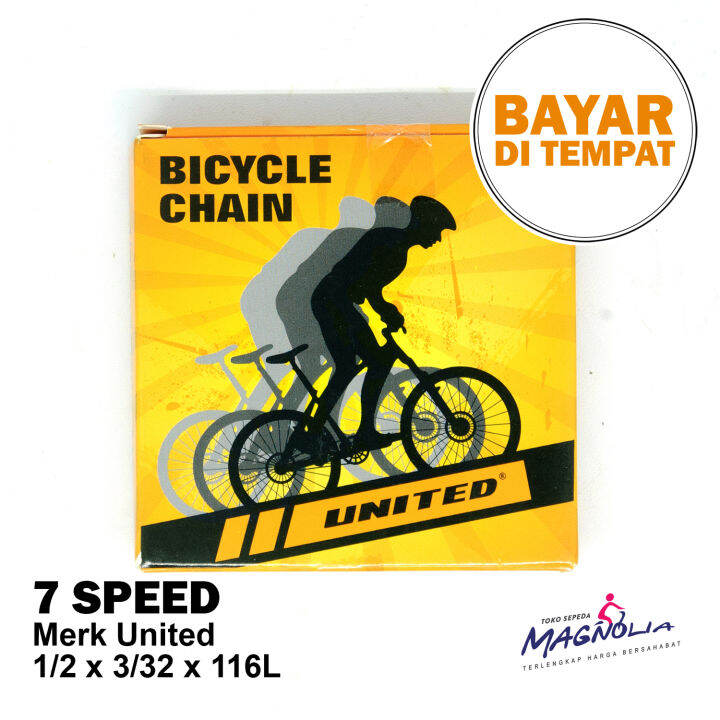 Rantai Sepeda 7 Speed Sepeda MTB Gunung Roadbike Balap Lipat 116L ...