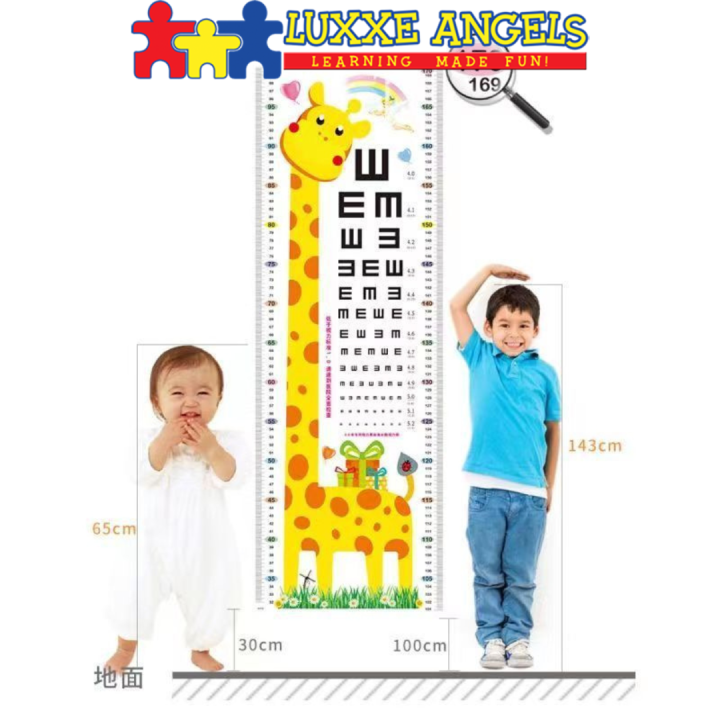 Luxxe Angels Animal Design Height Measurement Chart Ruler Removable ...